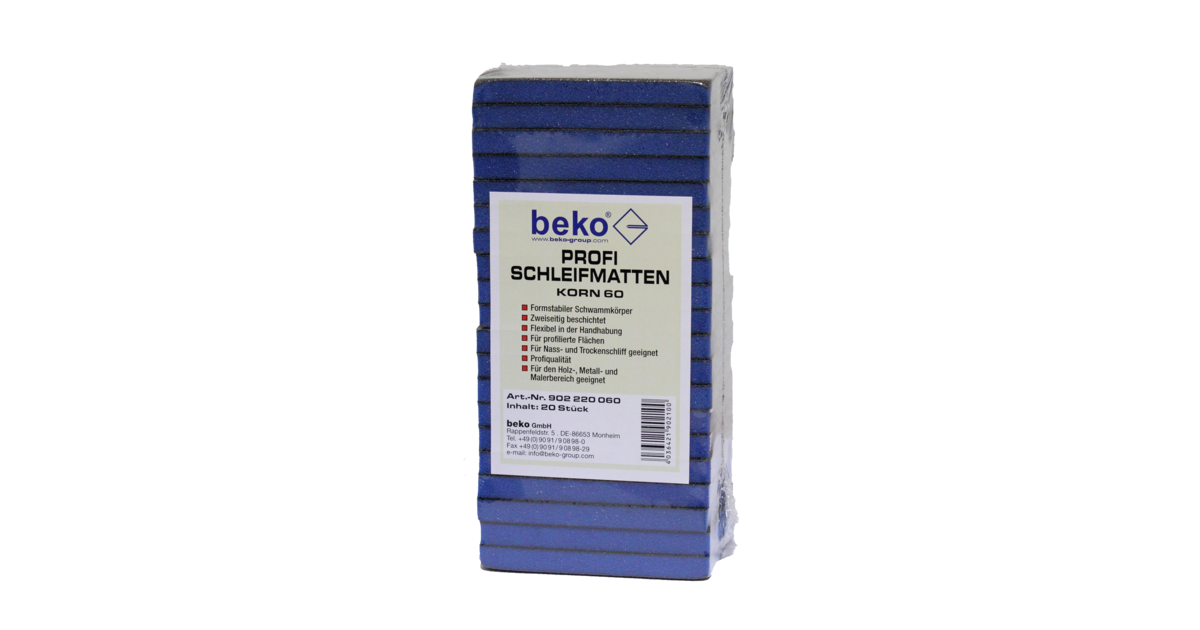 Professional sanding mat, set of 20, grain 60